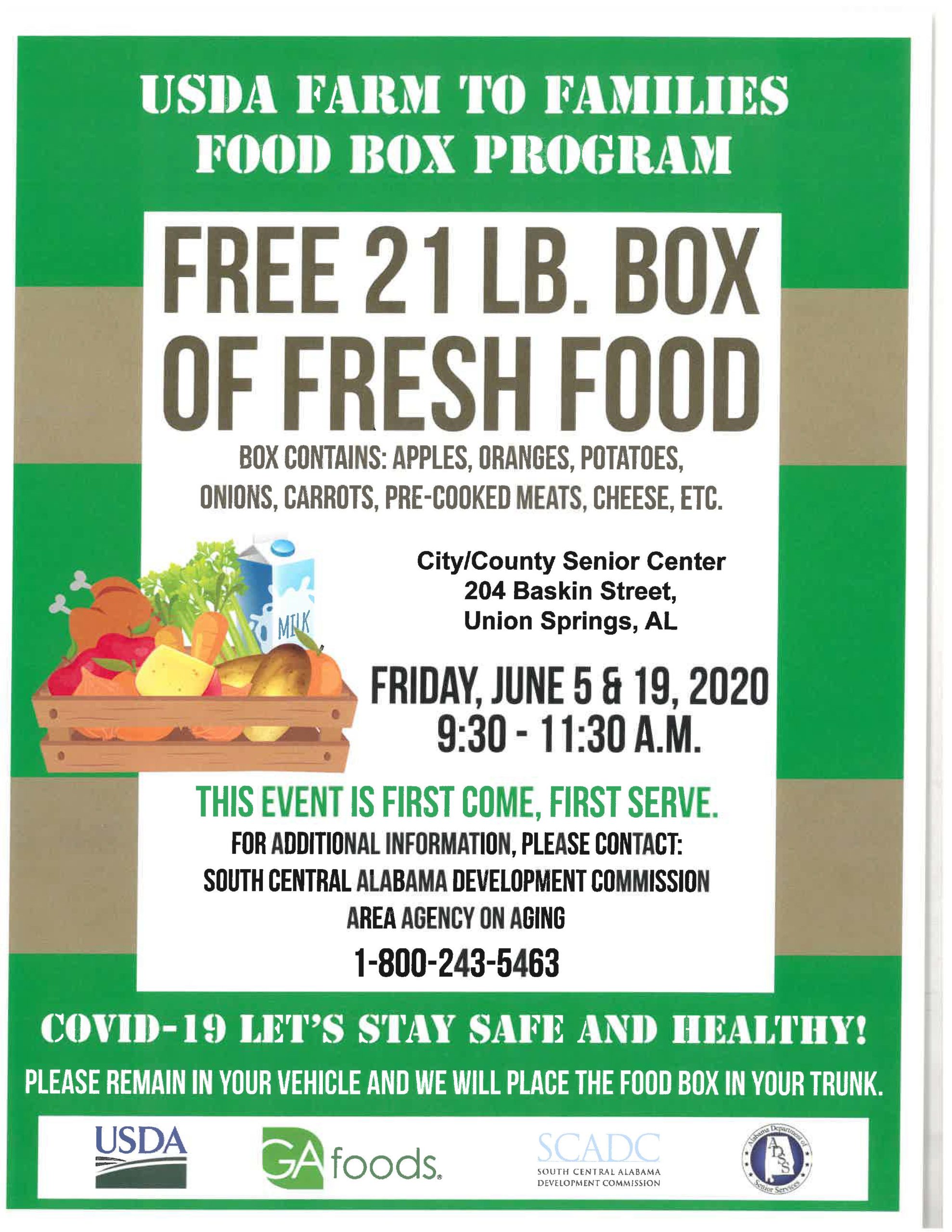 USDA Farm To Families Food Box Program – South Central Alabama ...