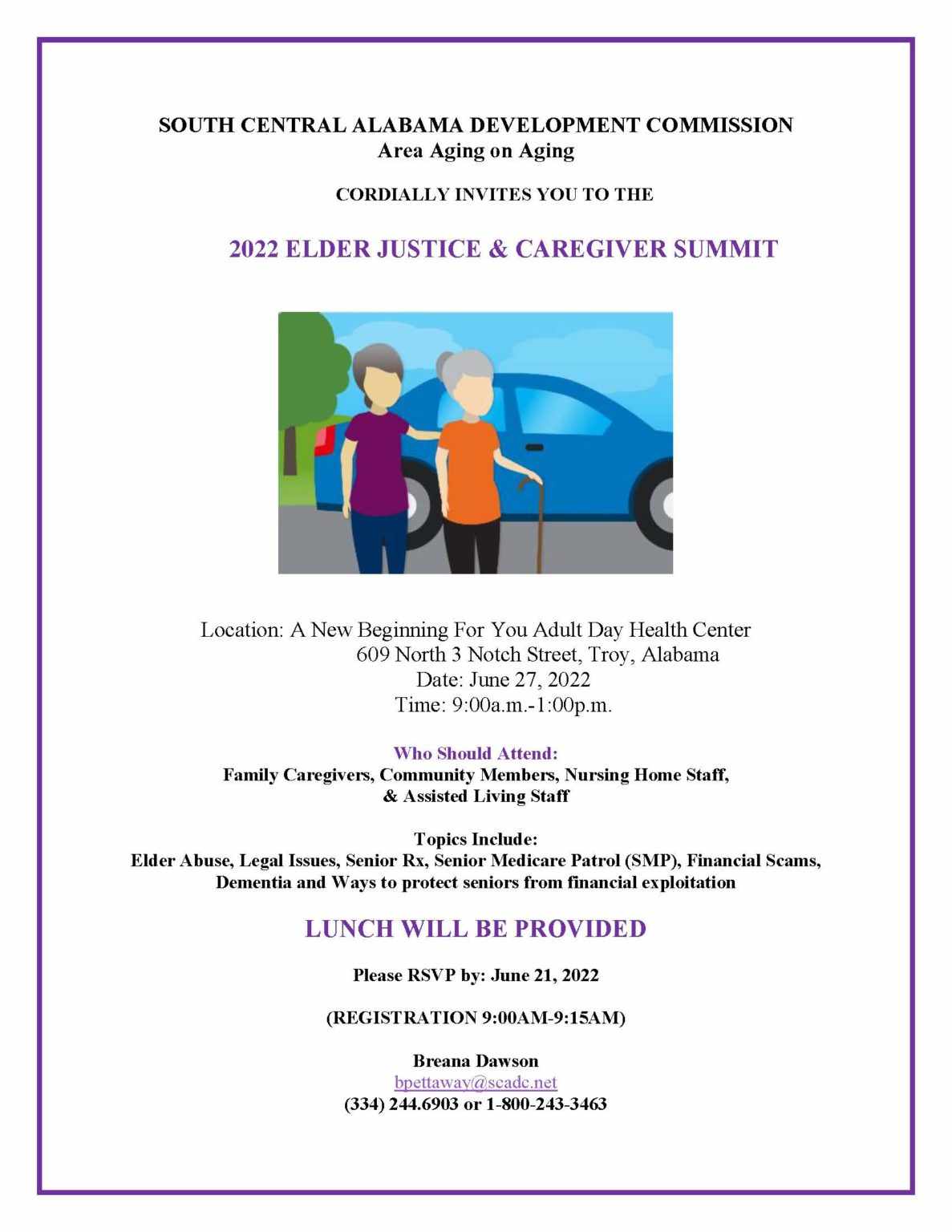 2022 ELDER JUSTICE & CAREGIVER SUMMIT – South Central Alabama Development Commission (SCADC)